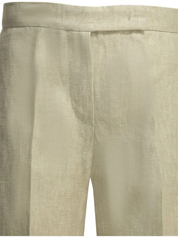 Max Mara Linen Wide Leg Tailored Pants