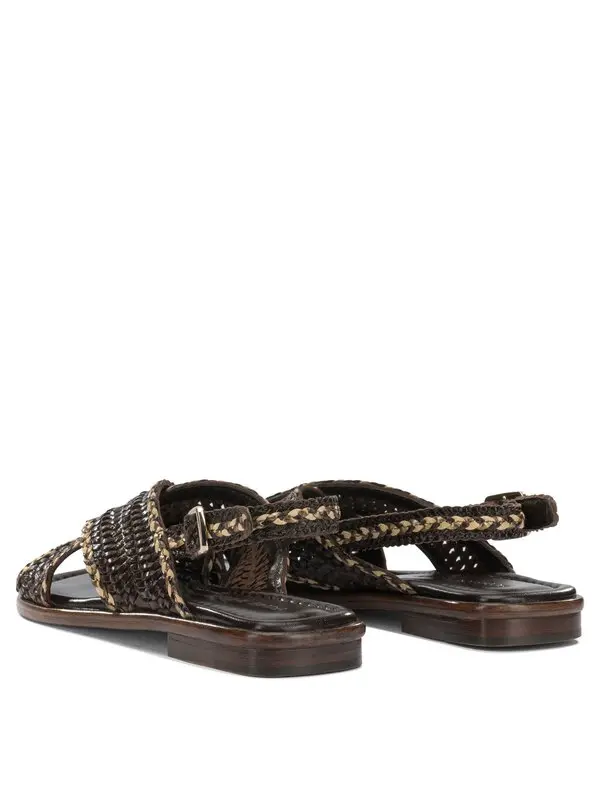 PONS QUINTANA Braided Leather Sandals