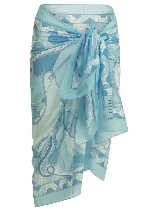 Emilio Pucci Orchidee' Pareo - Light Blue