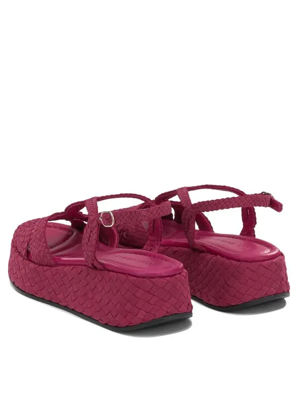 PONS QUINTANA Woven Leather Sandals