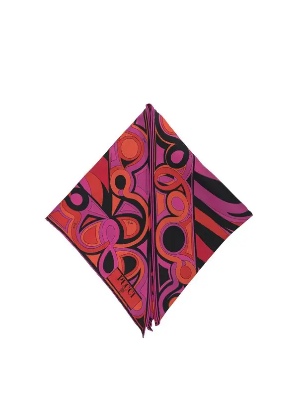 Emilio Pucci Mix Di Stampe' Triangle Scarf - Fuchsia