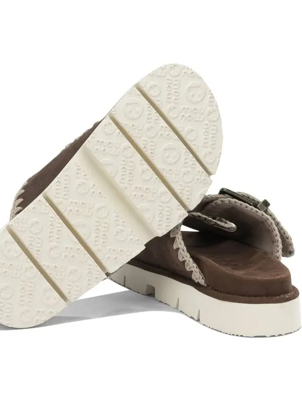 Mou Buckled Leather Sandals