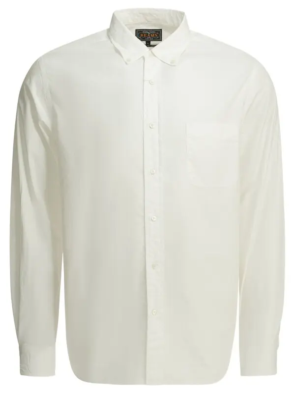 BEAMS B.d. Color Broad Casual Shirt - White