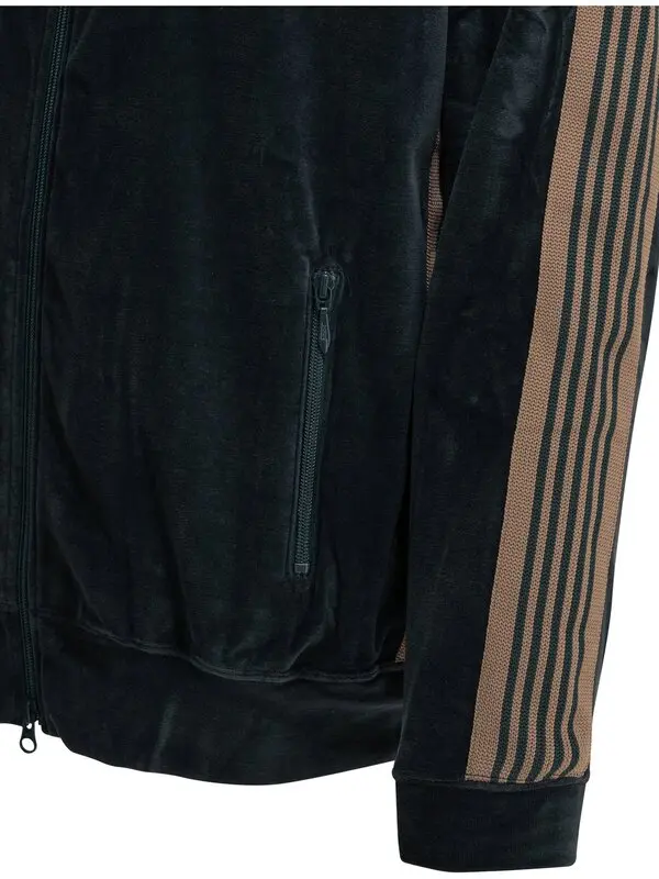 Needles Velvet Track Zippered Sweatshirt - Blue