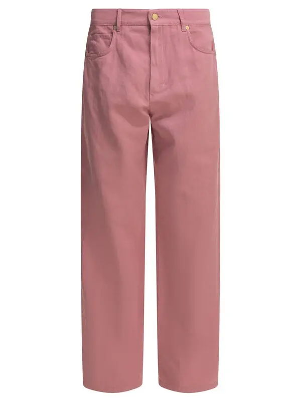 Max Mara Cotton-linen Casual Straight Leg Pants
