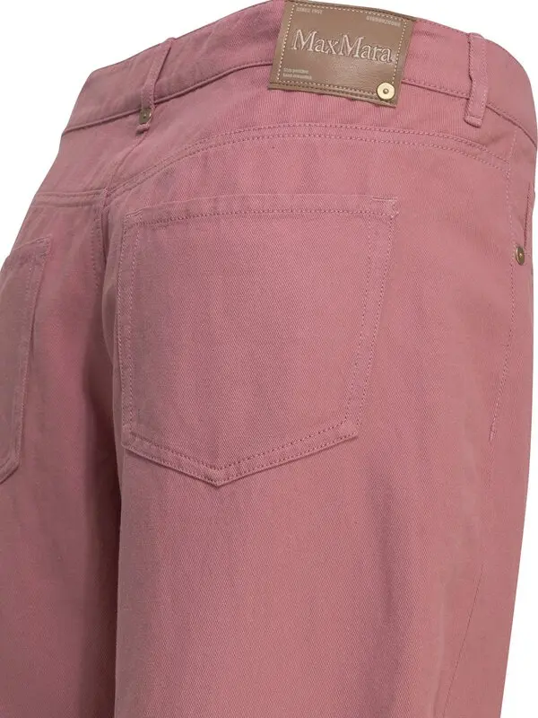 Max Mara Cotton-linen Casual Straight Leg Pants