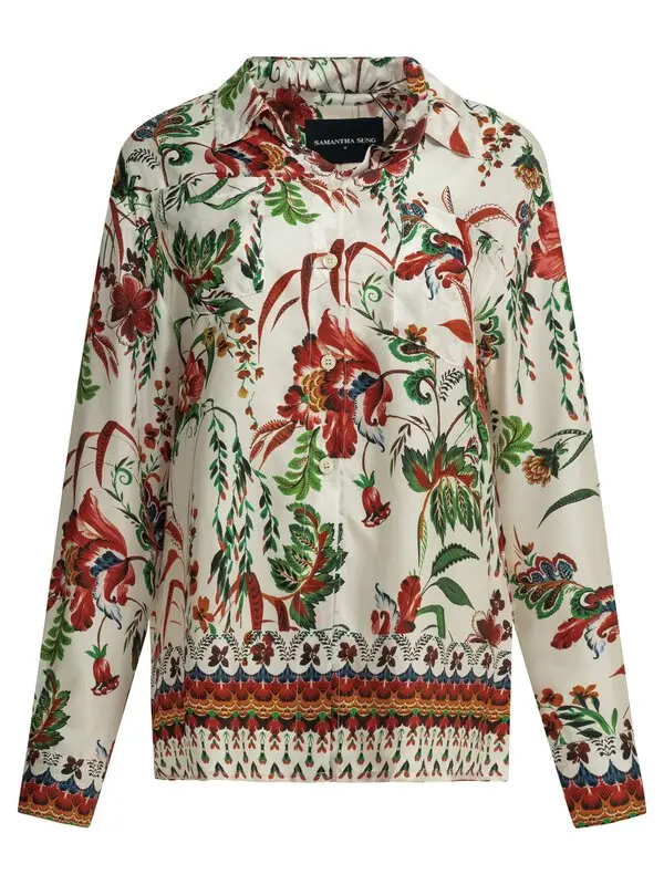 Samantha Sung Printed Silk Shirt