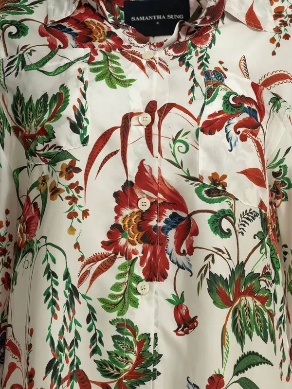 Samantha Sung Printed Silk Shirt
