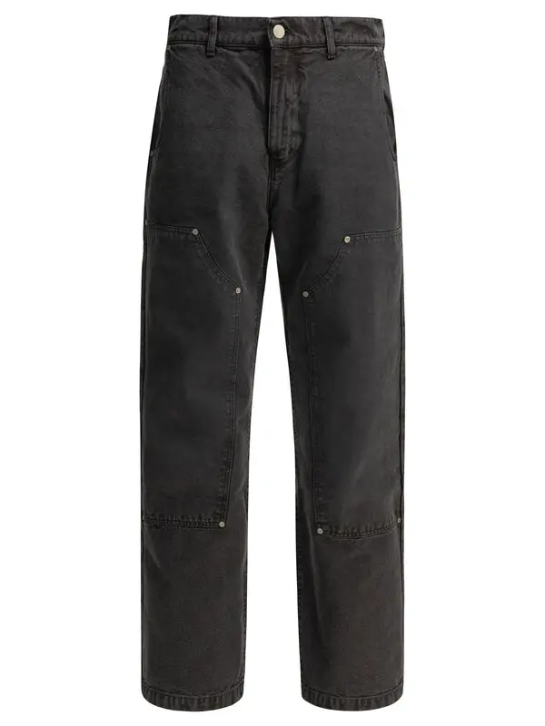MFPEN Mfpn Double Knee Straight Leg Jeans - Black