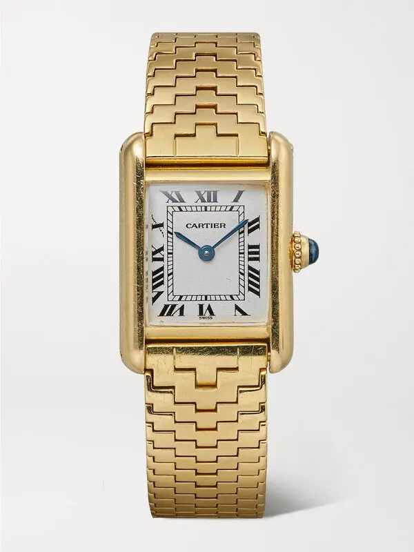 STEPHANIE WINDSOR Cartier Vintage 1980s Tank Louis Pyramid 18-karat Watch - Gold