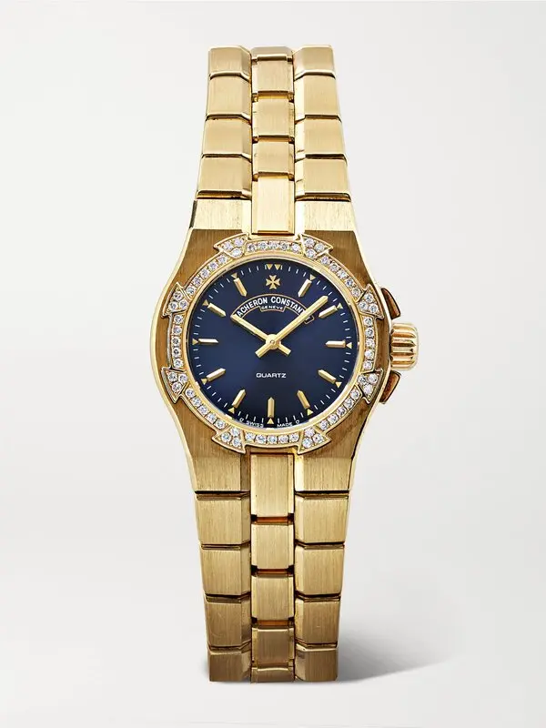 STEPHANIE WINDSOR Vacheron Constantin Vintage 1996 Overseas 18k Diamond Watch - Gold
