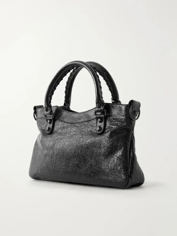 Balenciaga Le City First Leather Shoulder Bag - Black