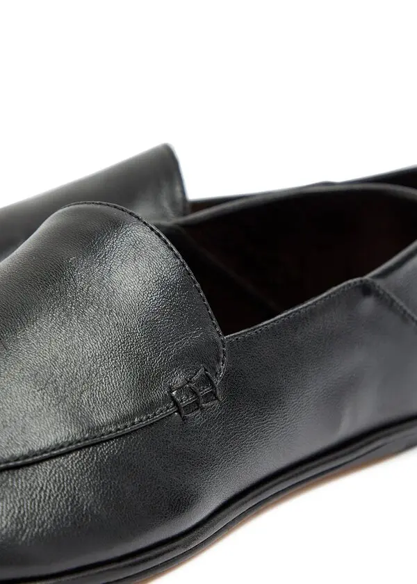 Calvin Klein Leather Loafers - Black