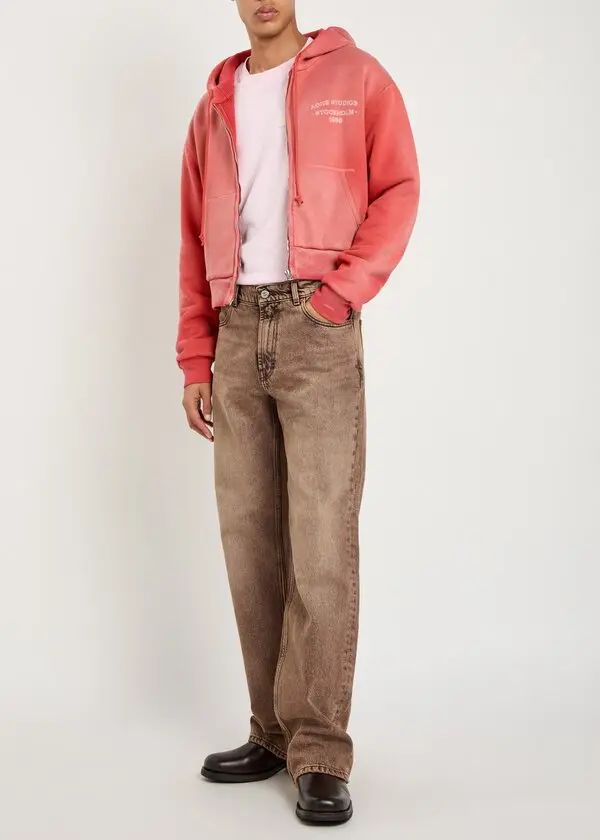 Acne Studios Logo-print Cotton Zip-up Hoodie
