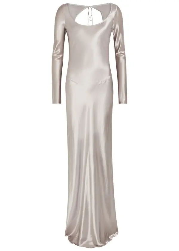 Anna October Margit Open-back Satin Gown