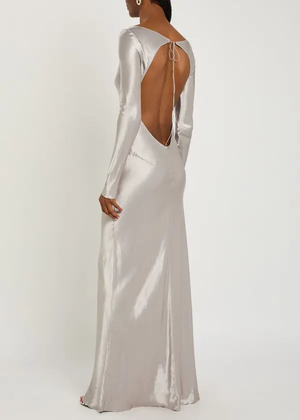 Anna October Margit Open-back Satin Gown