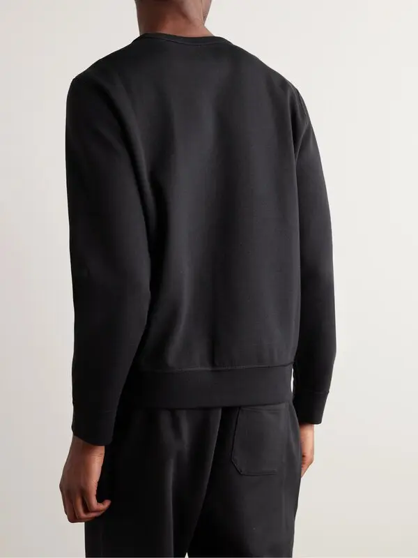 Polo Ralph Lauren Logo Embroidered Jersey Sweatshirt - Black