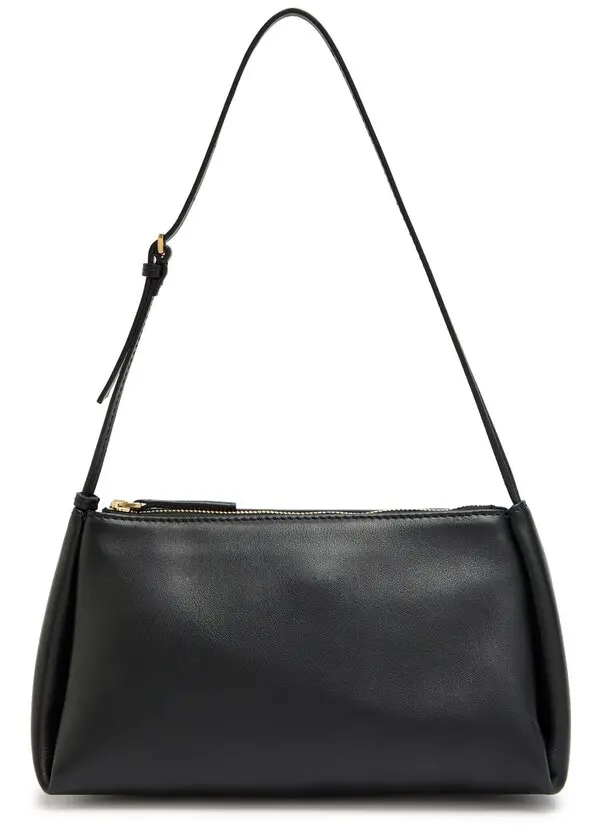 Calvin Klein Aurelis Leather Shoulder Bag - Black