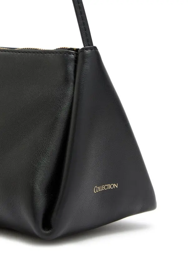 Calvin Klein Aurelis Leather Shoulder Bag - Black