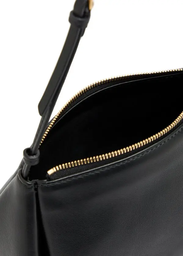 Calvin Klein Aurelis Leather Shoulder Bag - Black