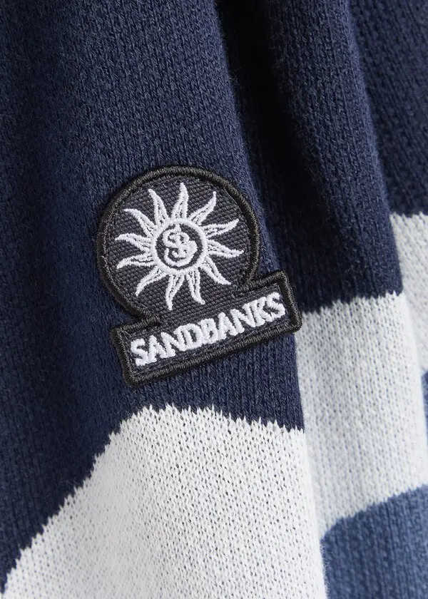 SANDBANKS Gradient Pattern Knit Cotton Shirt - Blue
