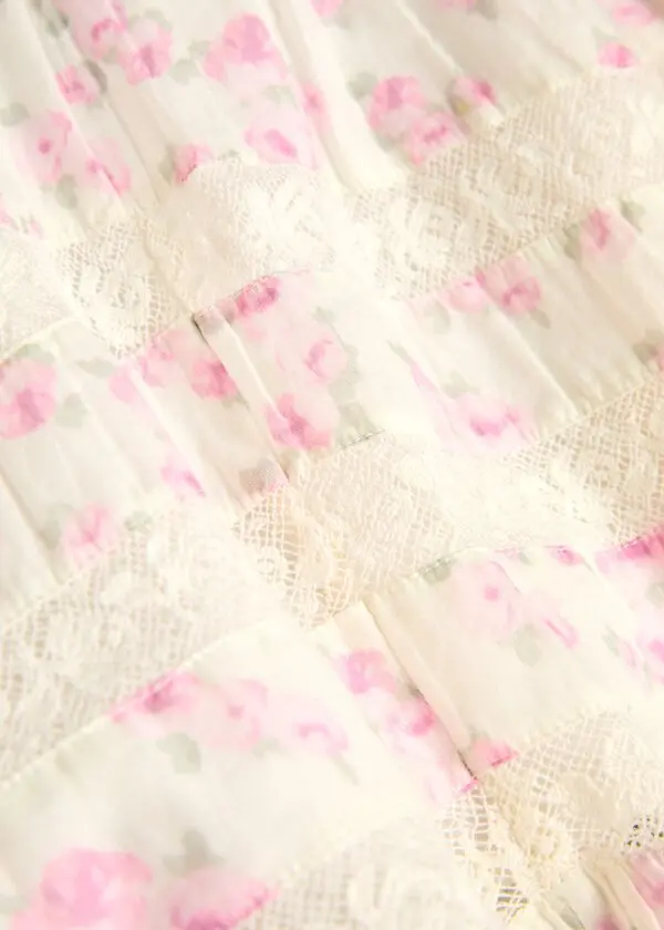 LoveShackFancy Alonna Floral-print Cotton Mini Dress - Pink