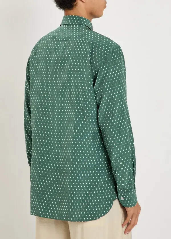TOM FORD Diamond-print Silk Shirt