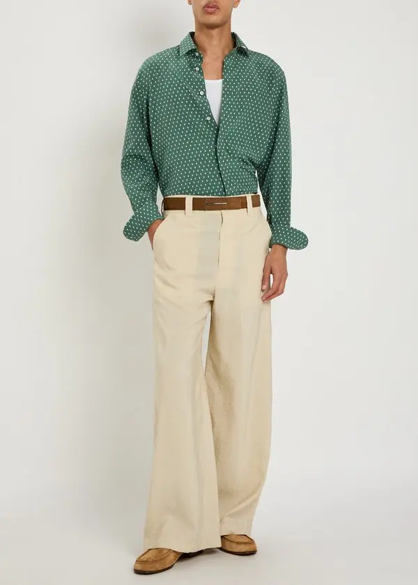 TOM FORD Diamond-print Silk Shirt