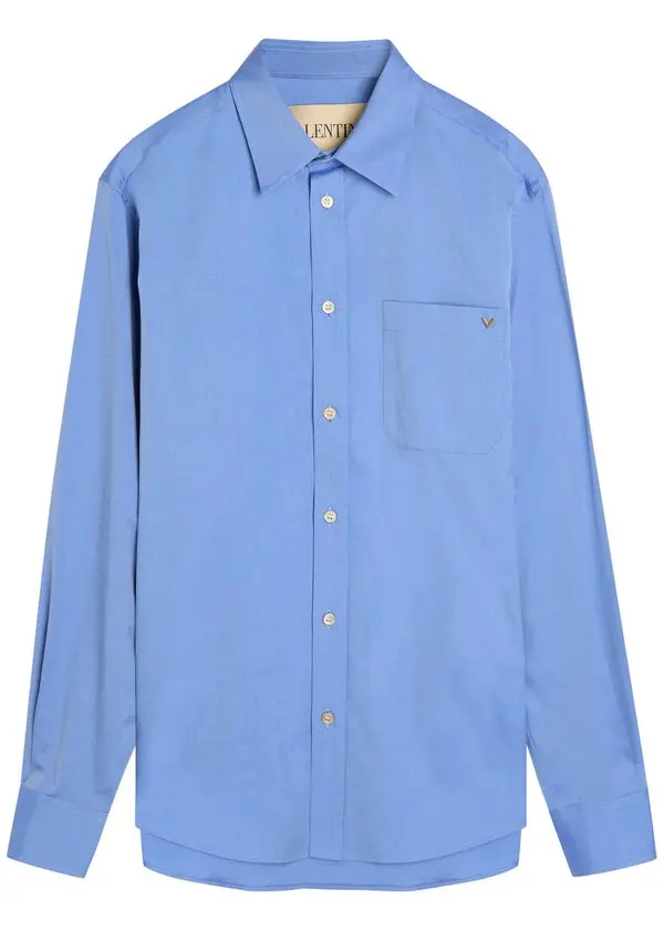 Valentino Garavani Logo Cotton Oxford Shirt