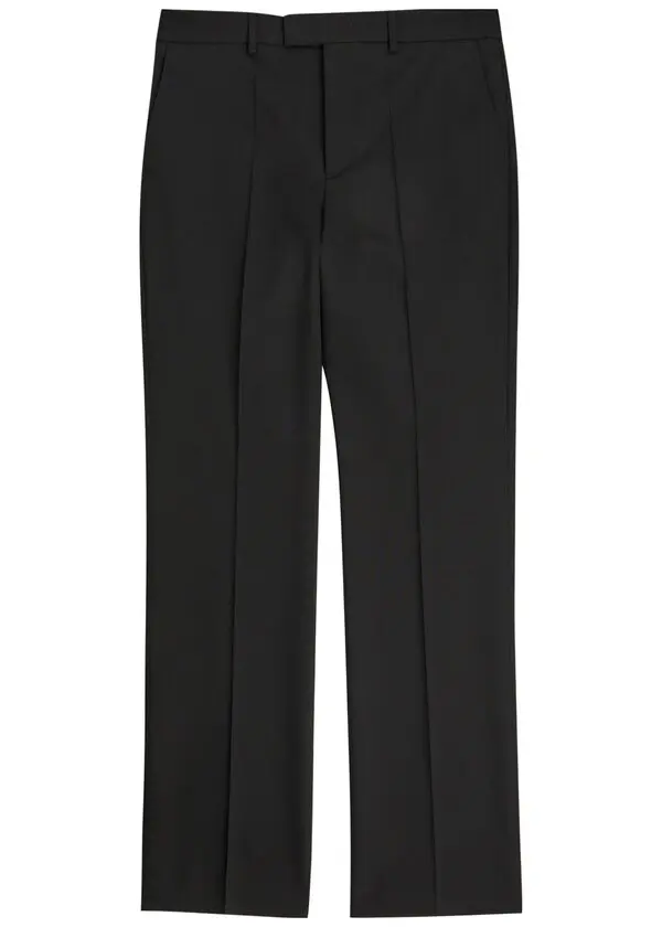 Valentino Garavani Straight-leg Wool Trousers - Black