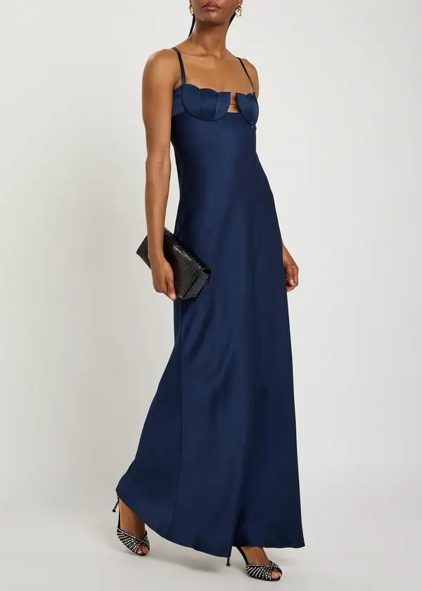 Anna October Tulip Satin-crepe Maxi Dress