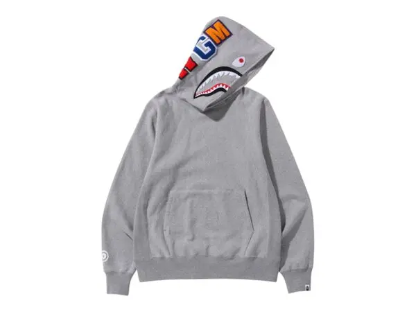 A BATHING APE Shark Pullover Hoodie - Gray