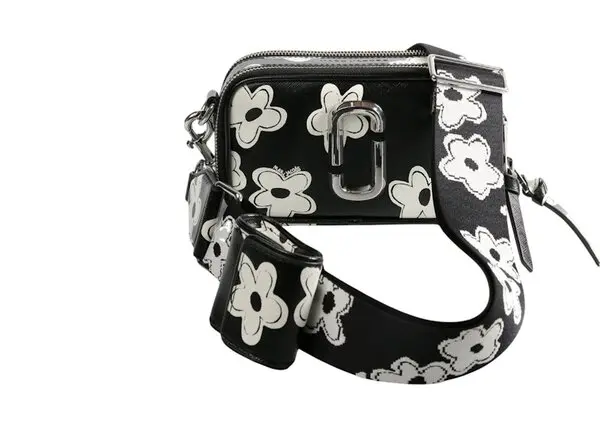 Marc Jacobs Snapshot Daisy Bag - Black/whit