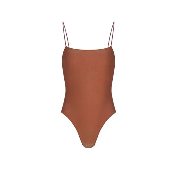 PIANELLA'S Dawn High-leg One-piece Swimsuit - Brown