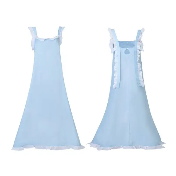 LOVE LETTERS X Baby Dolce Sleep Dress Long Organic Cotton - Blue