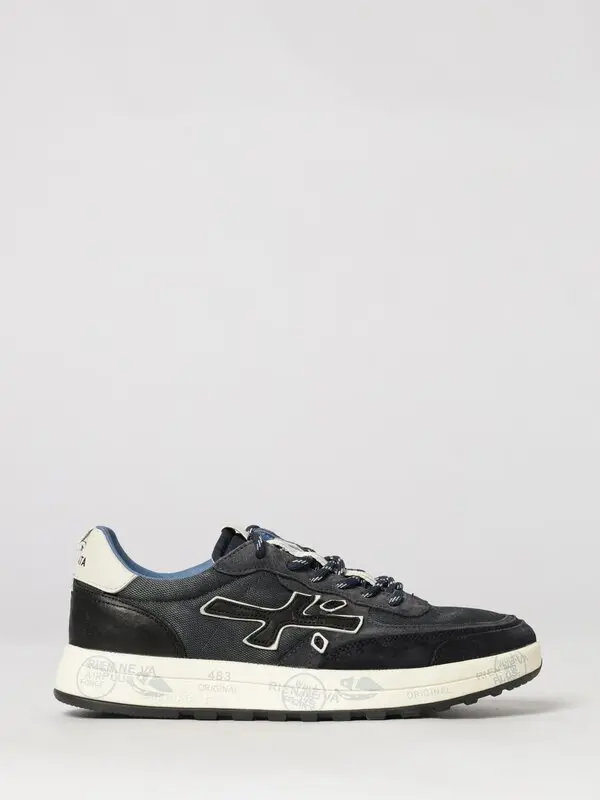 Premiata Nous Suede And Mesh Sneakers