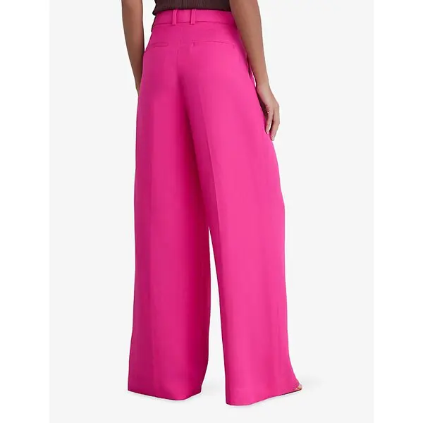 REISS Charli Wide-leg Woven Trousers