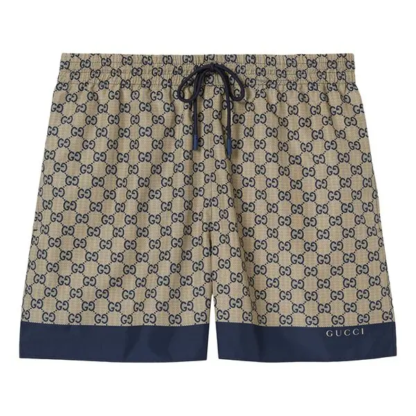 Gucci Monogram Drawstring Swim Shorts