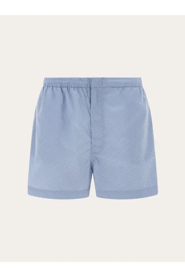 FERRAGAMO Monogram Swim Trunks - Denim