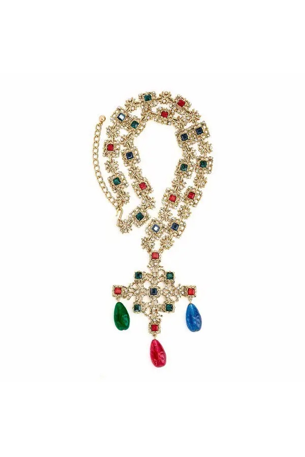 KENNETH JAY LANE Multi-drop Pendant Necklace - Gold
