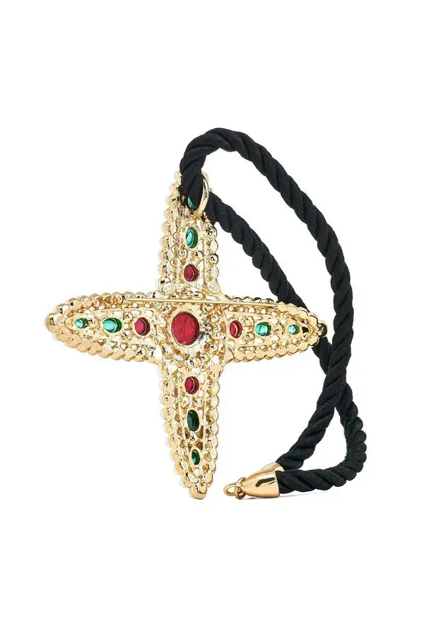 KENNETH JAY LANE Gem Cross Pendant Necklace