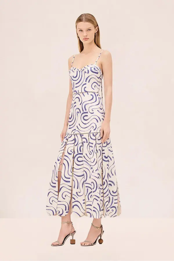 Alexis Bellisse Midi Dress - Blue