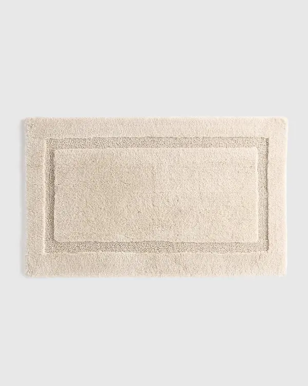Quince Turkish Cotton Non-slip Bath Rug - Birch