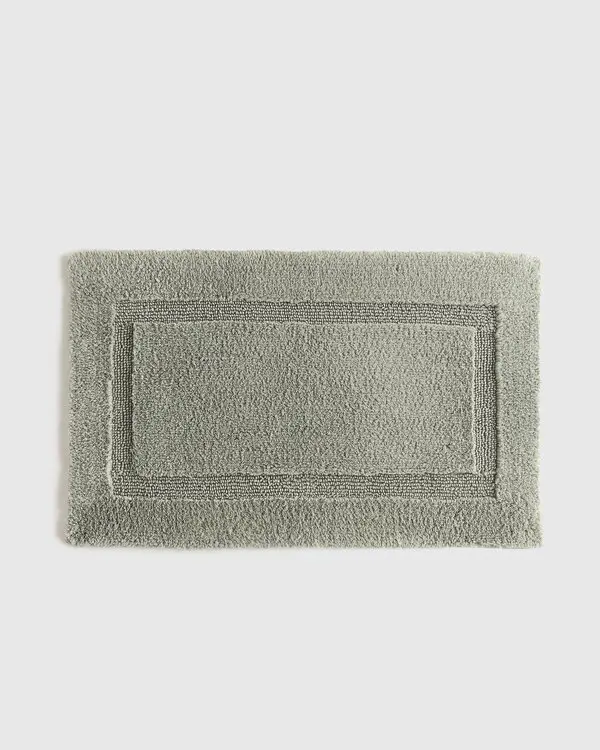 Quince Turkish Cotton Non-slip Bath Rug - Sage