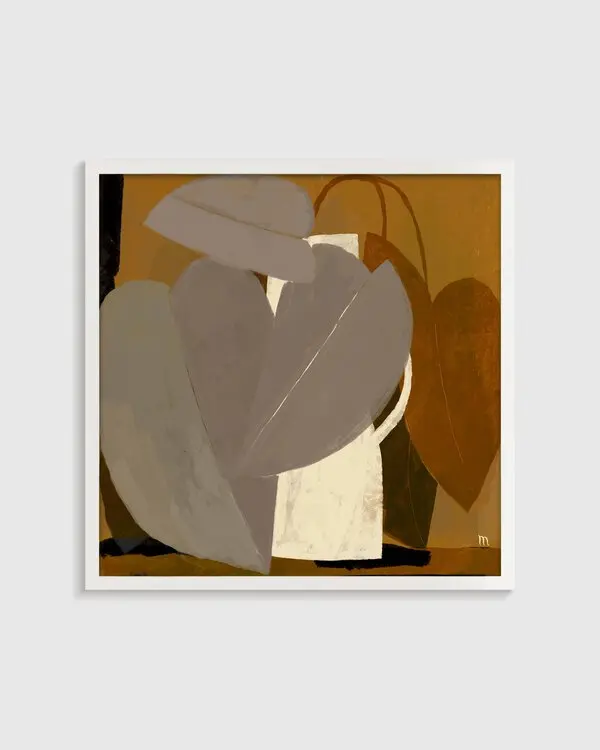 Quince Umber Leaves Marco Marella - White