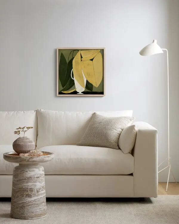 Quince Yellow Leaves Marco Marella, Wood Frame - Maple
