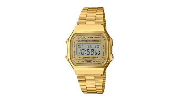 Casio Gold Digital Watch With Champagne Dial A168wg9wdf - Stainless Steel