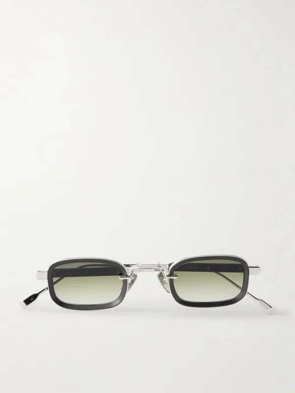 SATO Canicula Square-frame Titanium Sunglasses - Silver