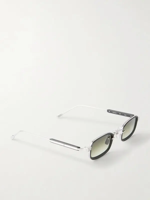 SATO Canicula Square-frame Titanium Sunglasses - Silver