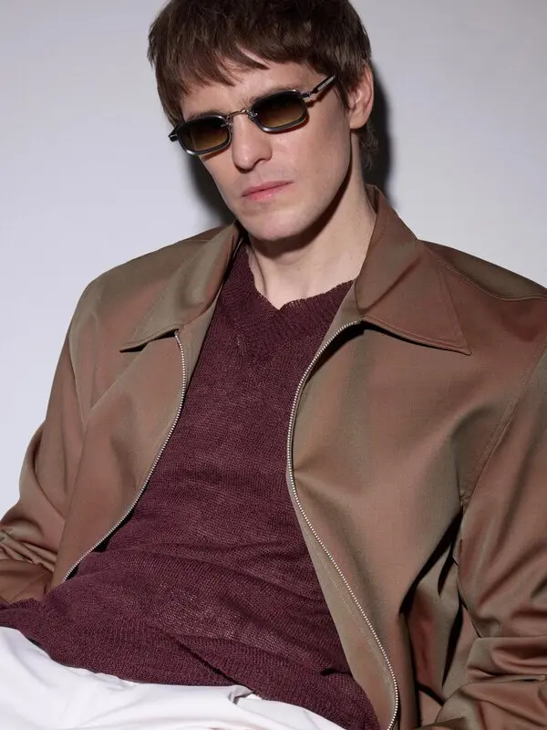 SATO Canicula Square-frame Titanium Sunglasses - Silver
